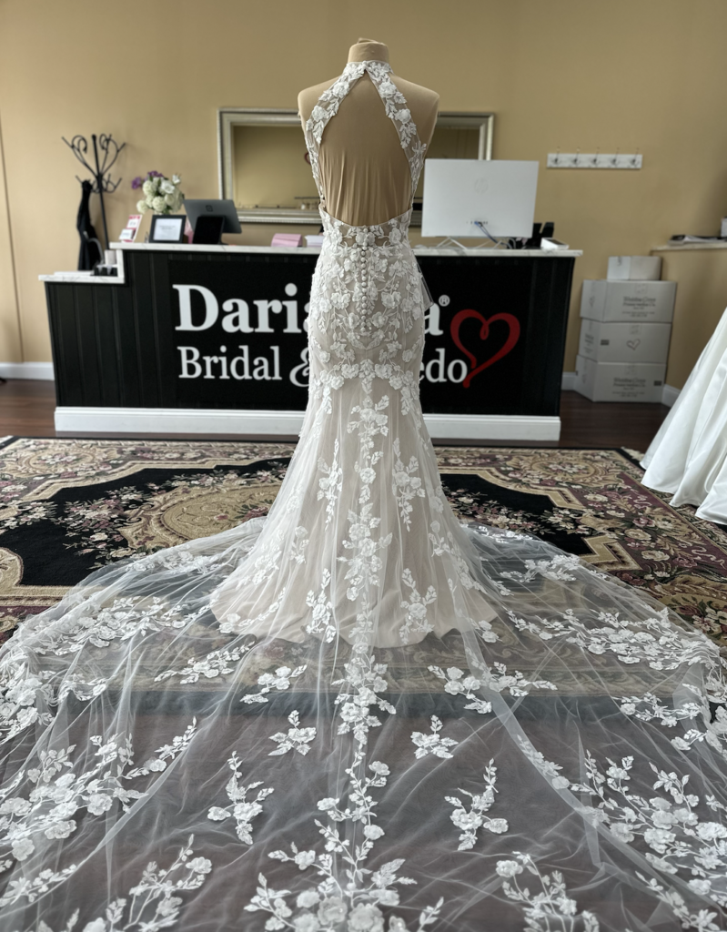 Madi Lane Tabitha: High Neck Fit and Flare Bridal Gown - Darianna ...